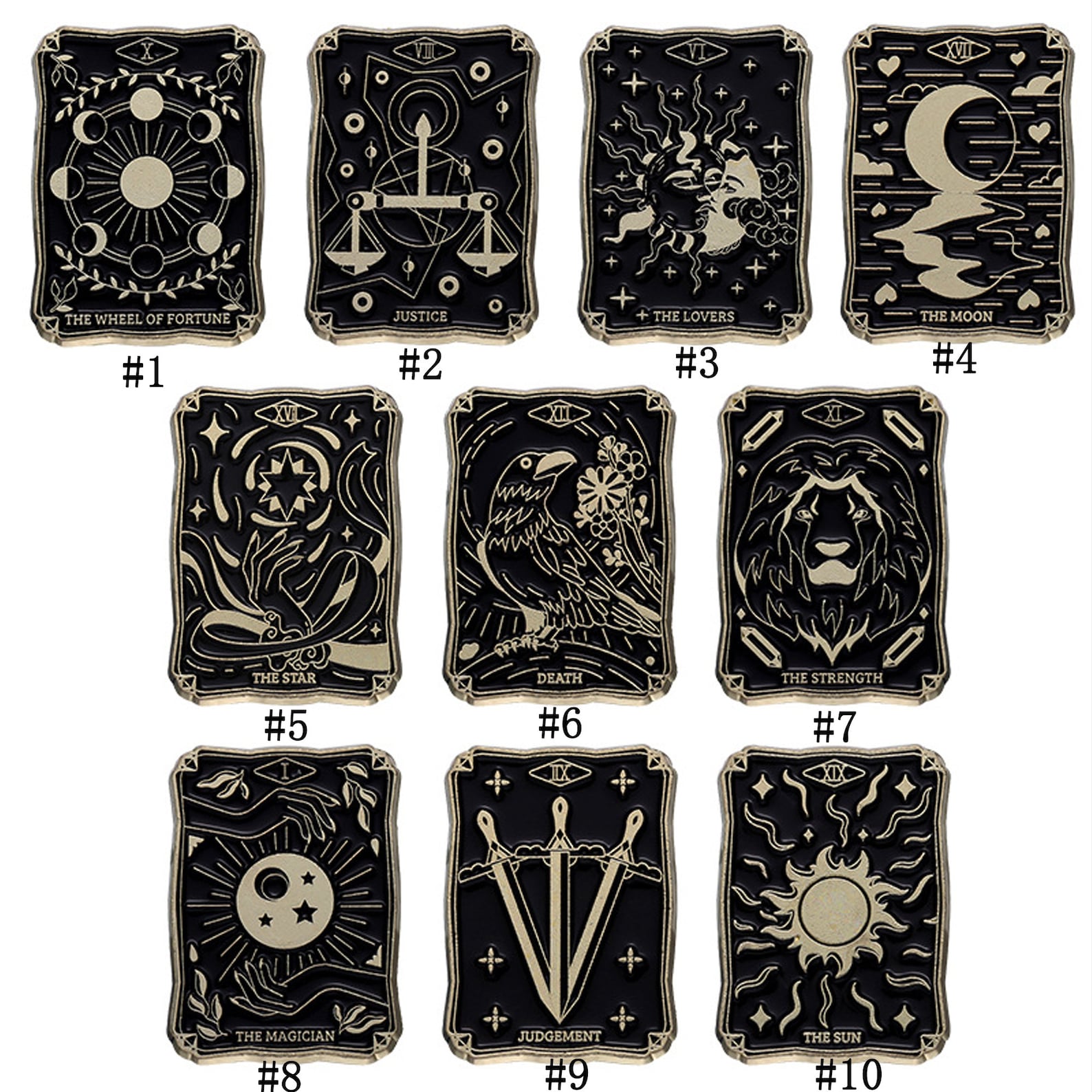 Retro Tarot Card Brooch,metal Brooch,metal,enamel Pin,brooch,badge ...