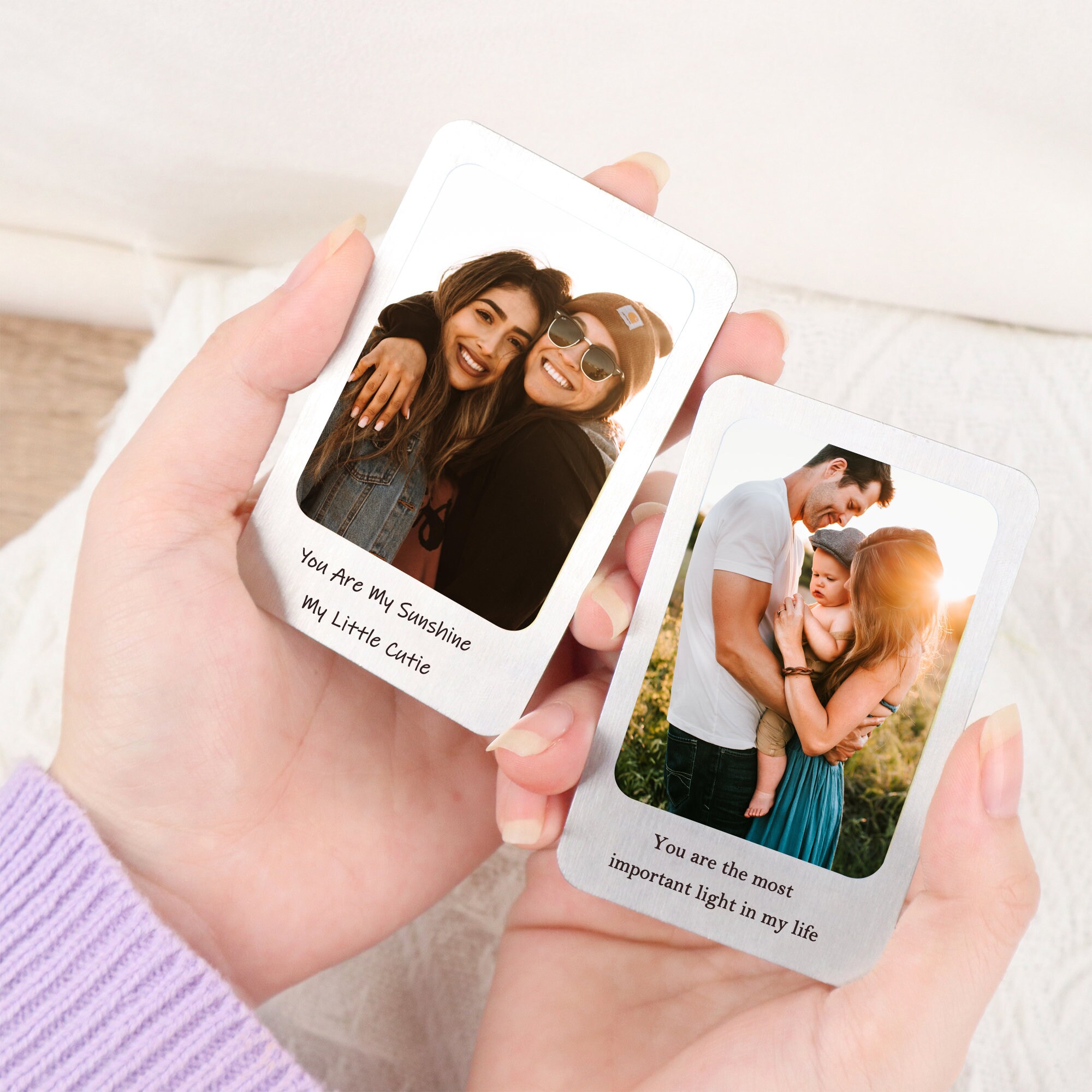 Portrait Landscape Photo Wallet Card, Metal Keepsake Gift, Present for ...