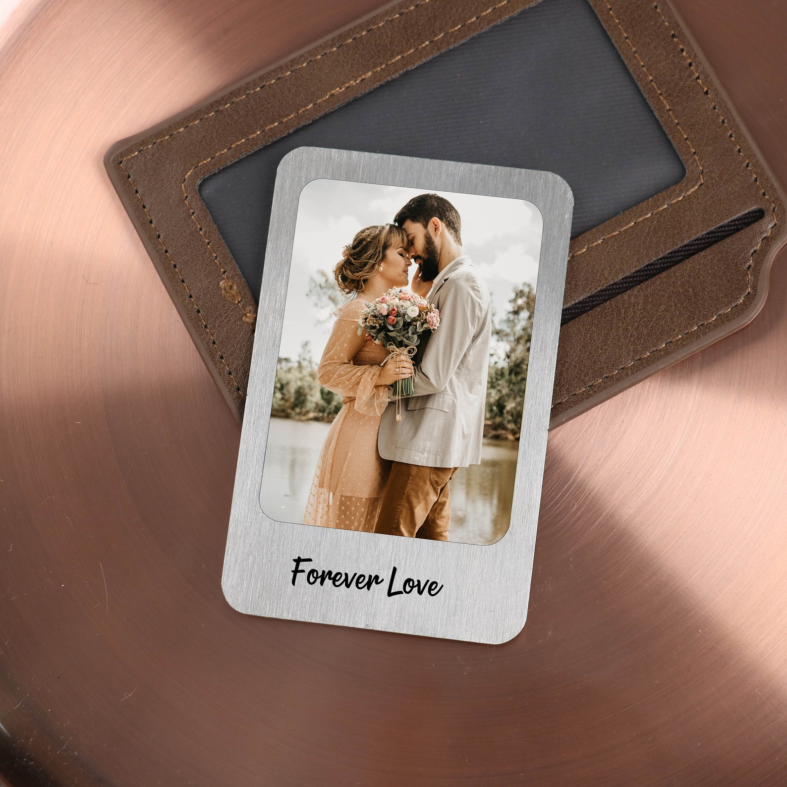 Portrait Landscape Photo Wallet Card, Metal Keepsake Gift, Present for ...