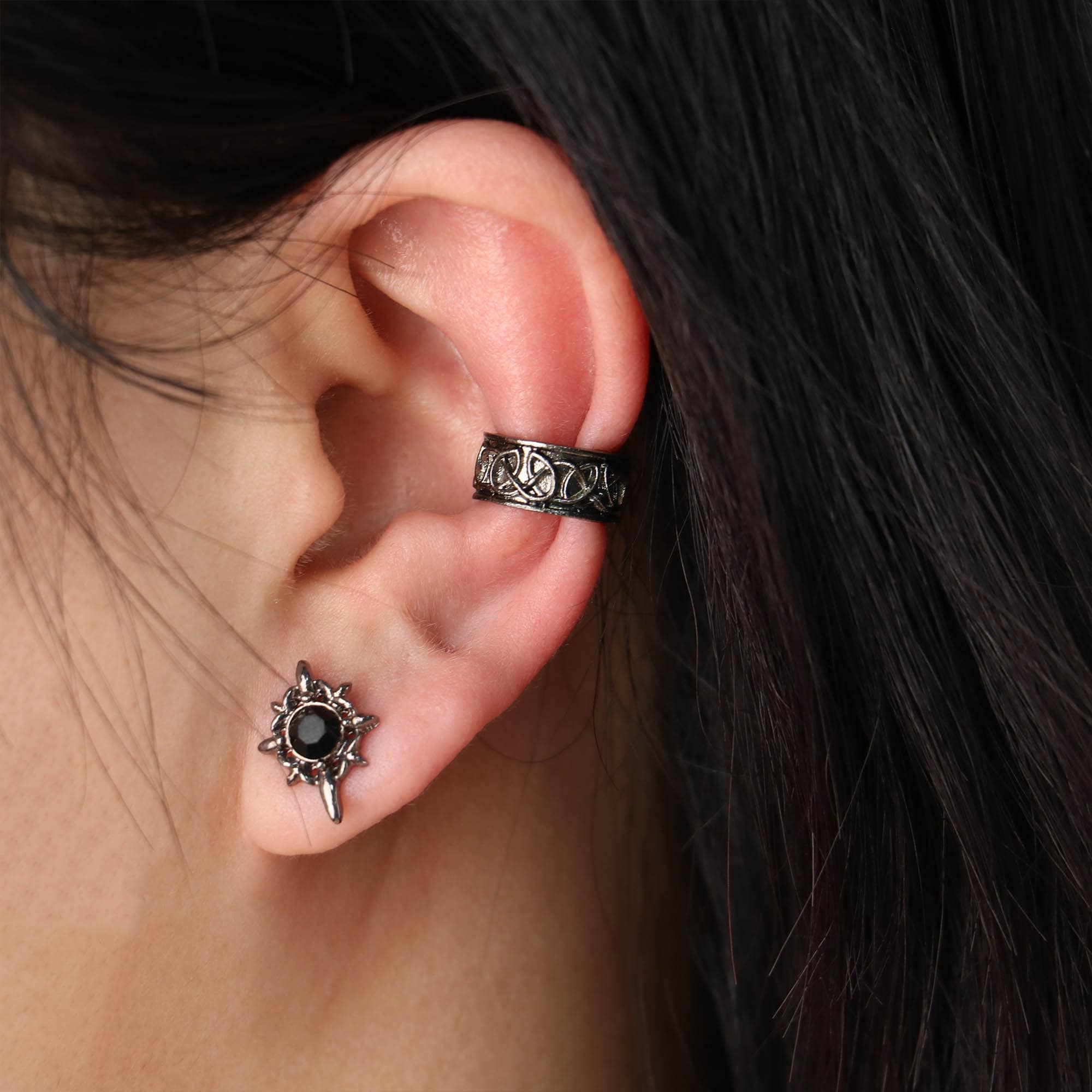 Celtic Knot Ear Cuff, Gothic Ear Cuff, Stainless Steel Earrings, Gothic ...