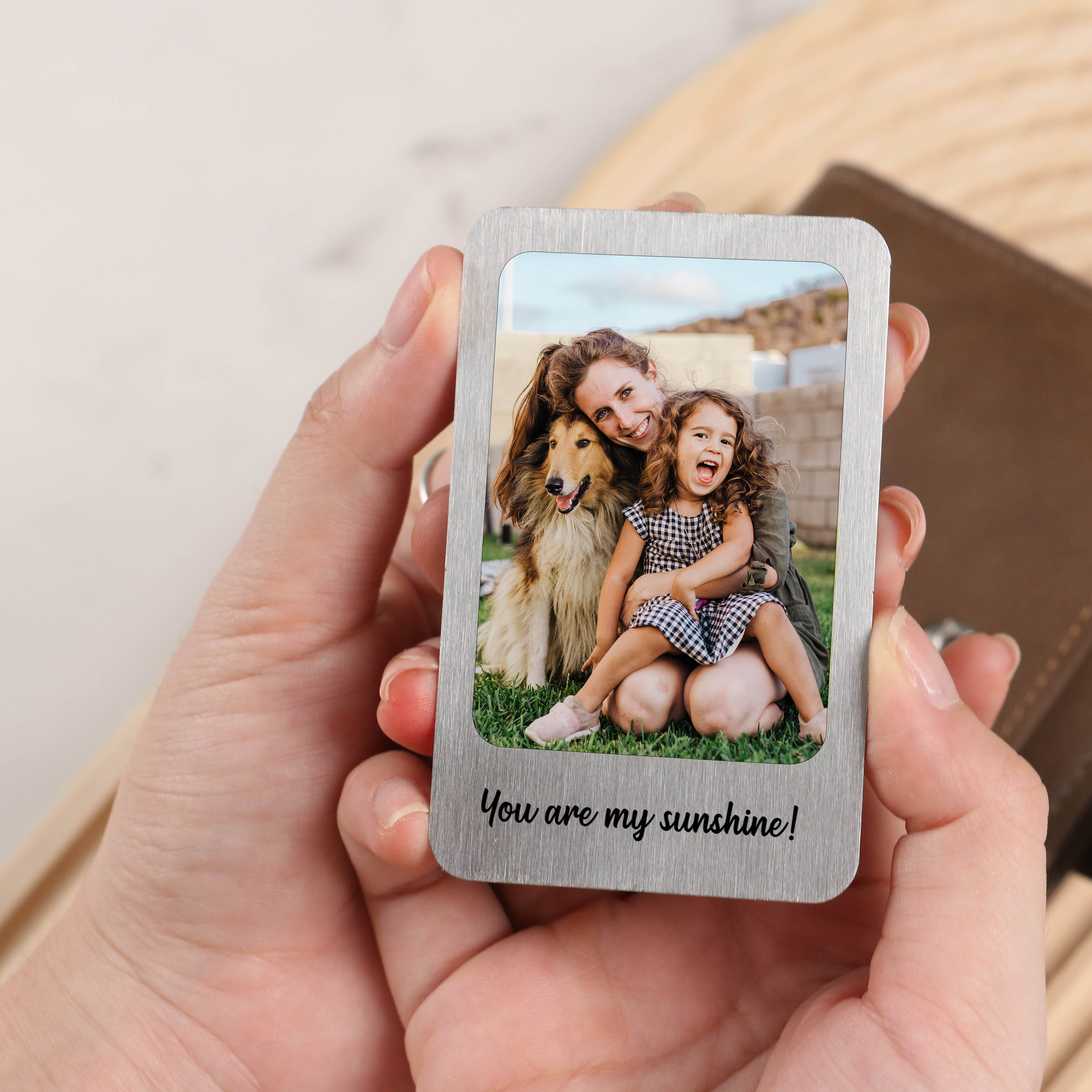 Portrait Landscape Photo Wallet Card, Metal Keepsake Gift, Present for ...