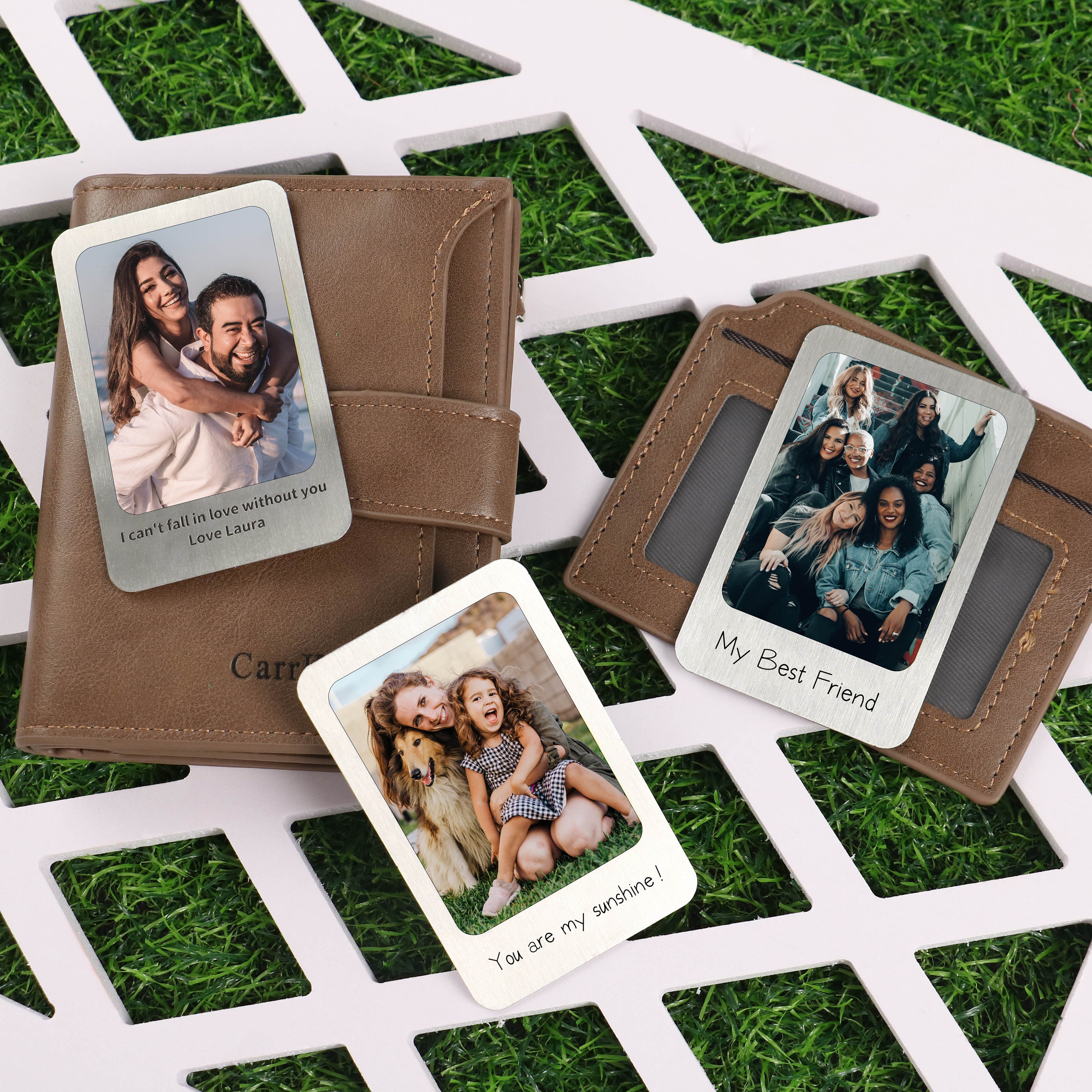 Portrait Landscape Photo Wallet Card, Metal Keepsake Gift, Present for ...