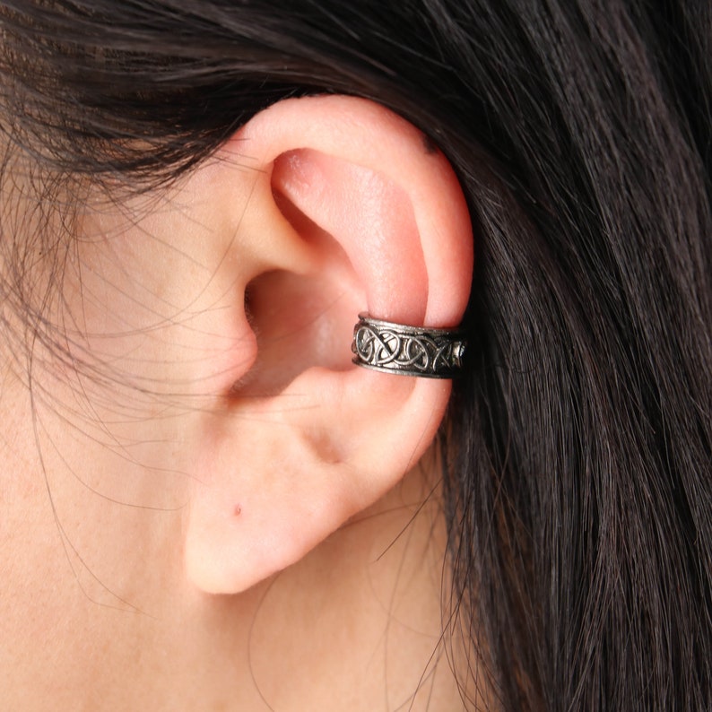 Celtic Knot Ear Cuff, Gothic Ear Cuff, Stainless Steel Earrings, Gothic ...
