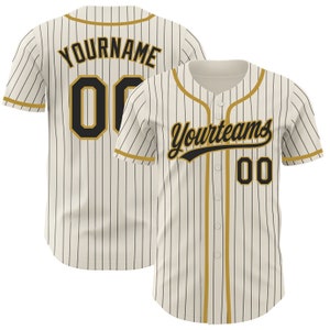 Yellow Stripe Line Baseball Jersey Personalized Baseball - Etsy
