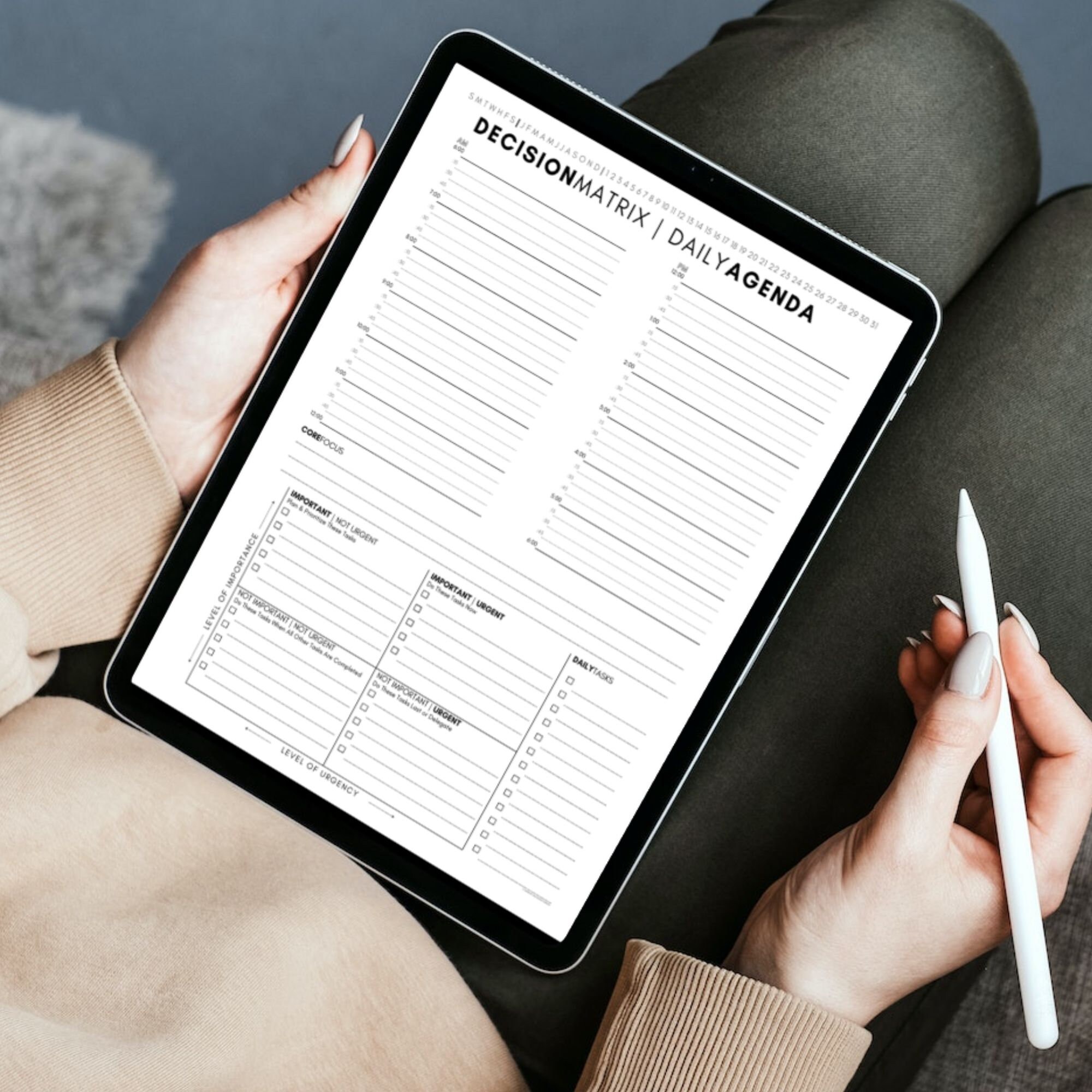 Decision Matrix Agenda, Task List, ADHD Planner, Daily Productivity ...