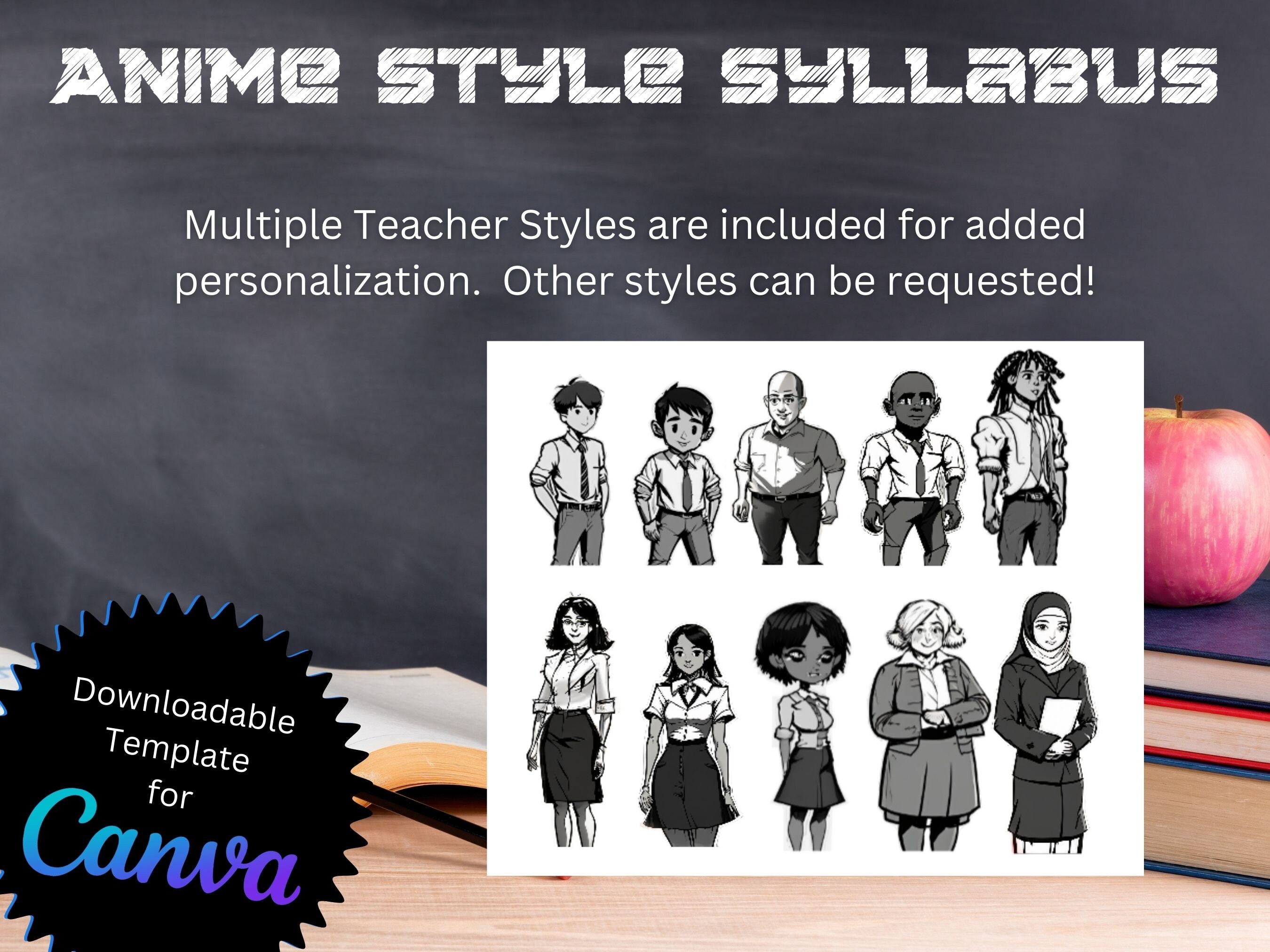 Anime & Manga Canva Syllabus Template, Customizable Template, Canva ...