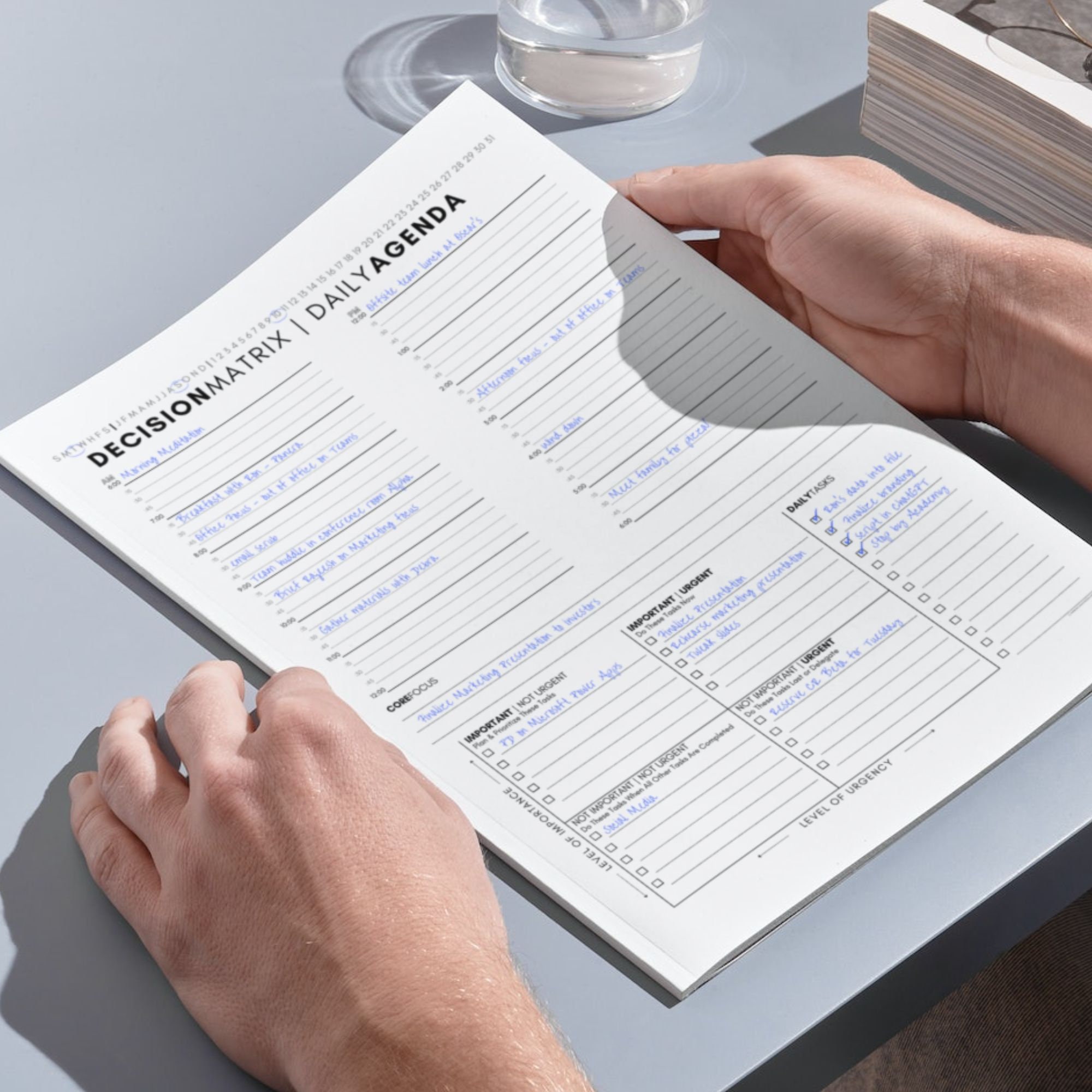 Decision Matrix Agenda, Task List, ADHD Planner, Daily Productivity ...
