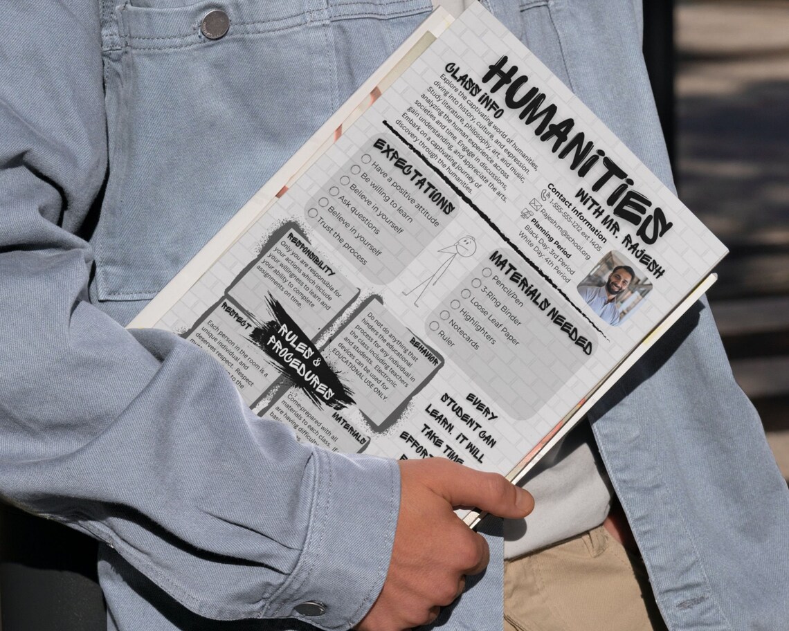 Syllabus Template Canva Template Fun Syllabus Graffiti Syllabus High ...