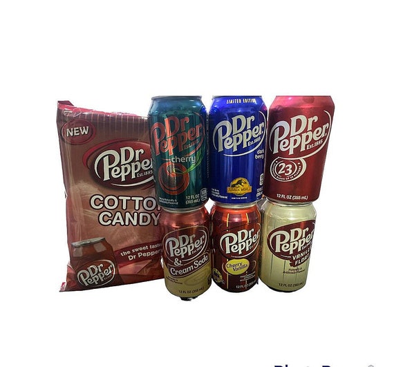 American Dr Pepper Box 6 Cans Cotton Candy USA Imported Cream Soda Usa Cherry Etsy