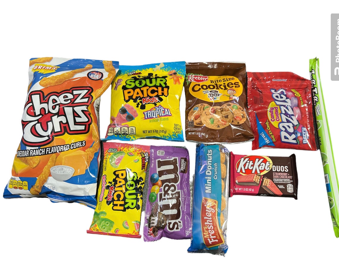 American Snack Box With American Chocolates, Crisp, and Sweets - Etsy UK