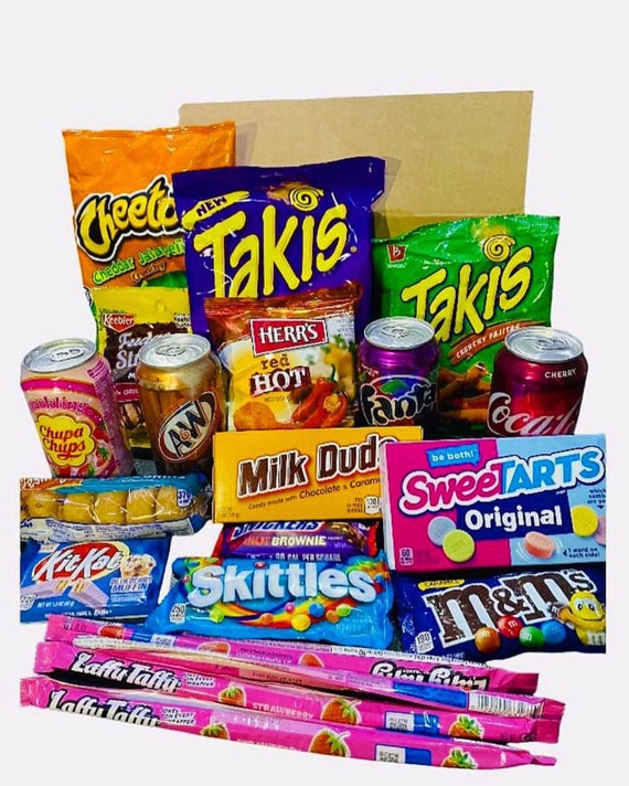 Amercian Sweets Gift Box Imported Candy Chocolate Crisps Cake Cookies Takis bargain price