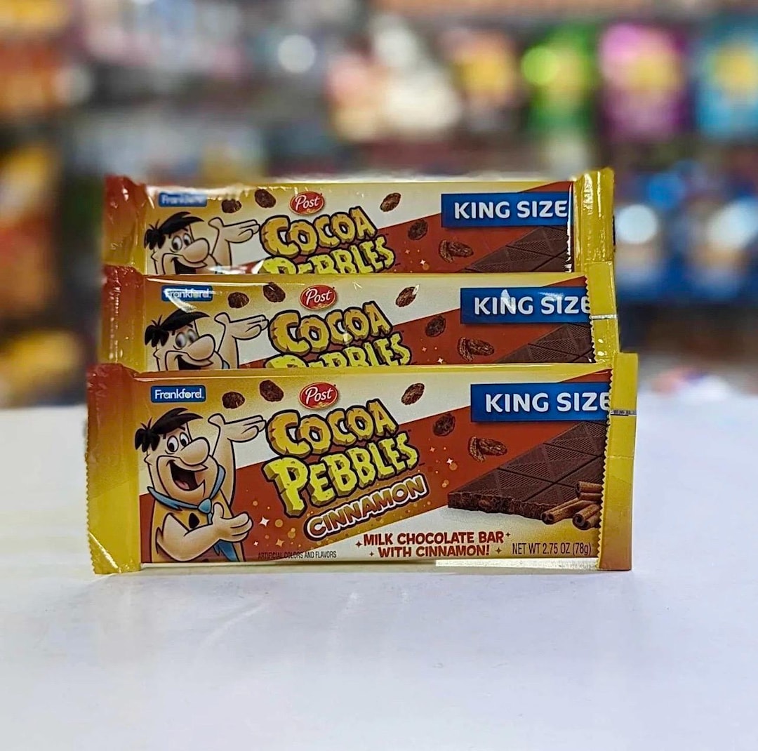 3x Frankford Cocoa Pebbles Chocolate Cinnamon Bar 2.75oz (78g) Kingsize ...