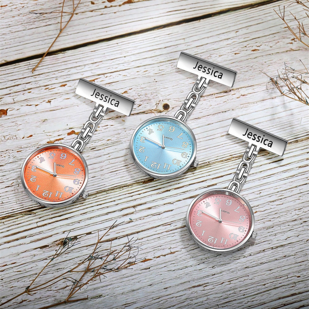 Custom Name Nurse Pocket Watch,nurse Watch With Lapel Pin,wedding ...