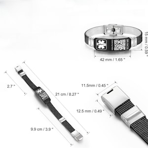 Personalize Medical QR Code Bracelet,custom Health Information and ...