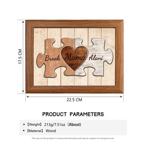 Personalized Name Puzzle Ornaments,custom 3-9 Names,mother's Day Gift ...