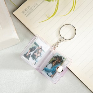 Customized 20 Photos Mini Album Keychain, Photo Scrapbook Keyring ...