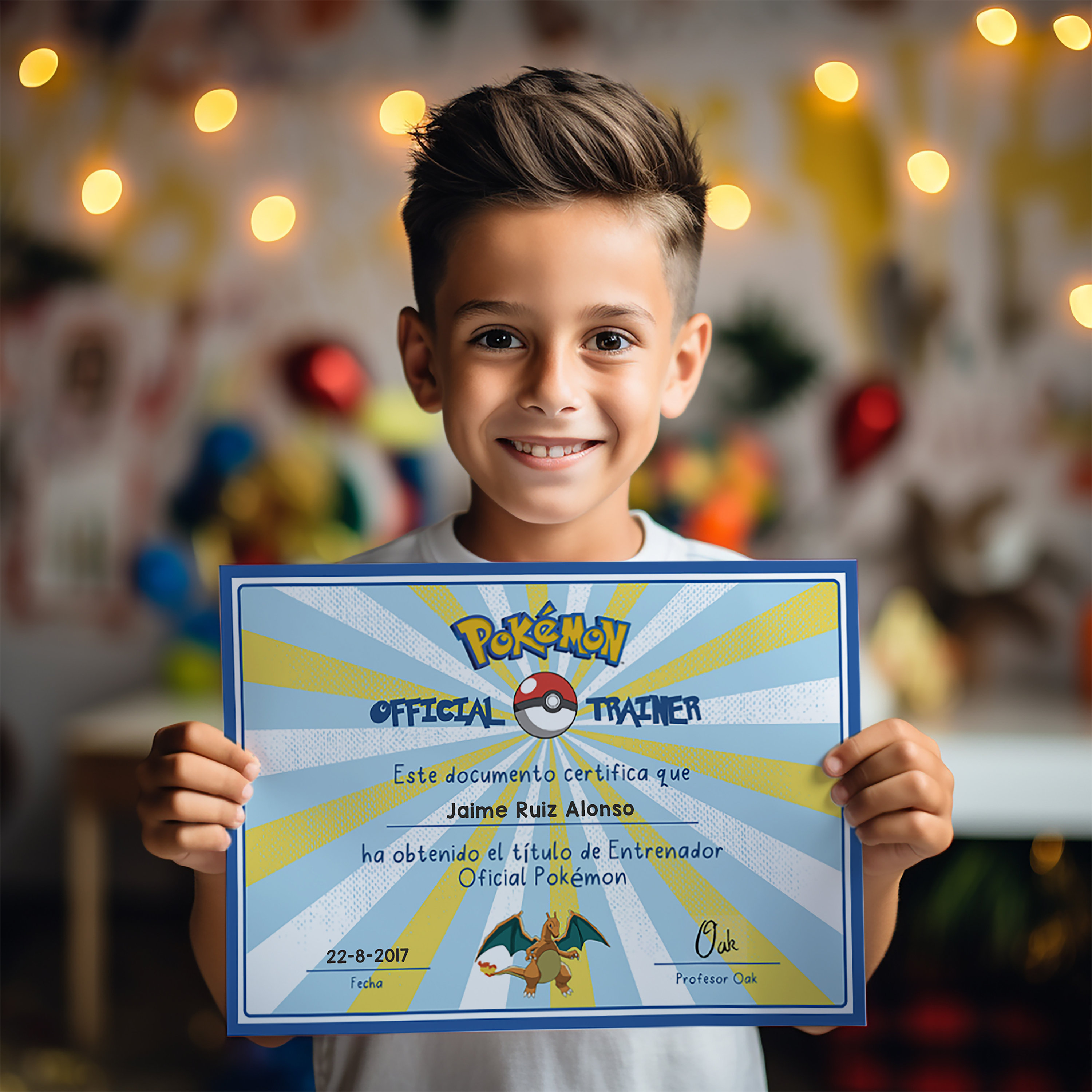 Official Pokémon Trainer Certificate - Etsy