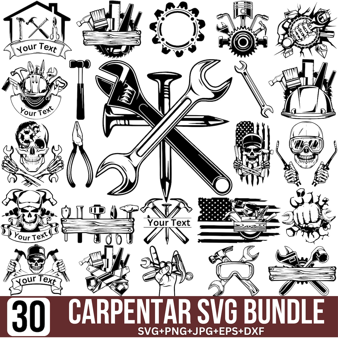 Carpenter Svg, Carpenter Skull Svg, Home Builder Svg, Repairman Svg ...