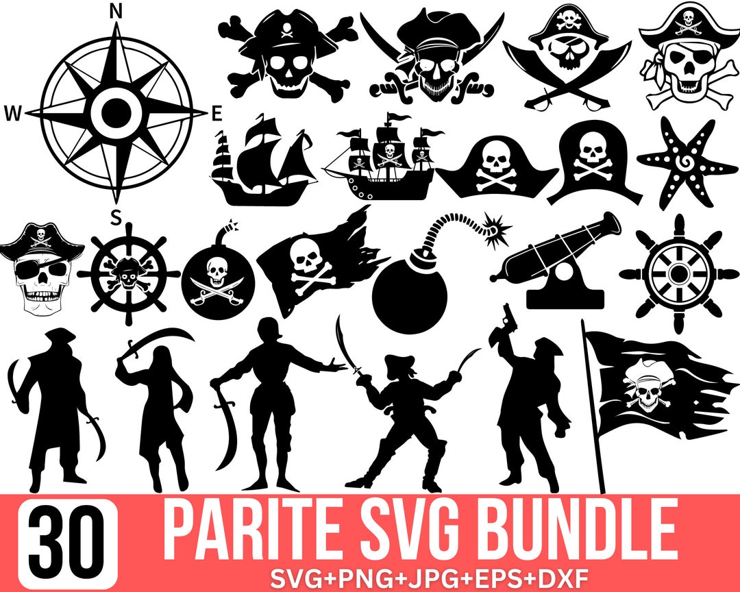 Pirate Svg Bundle, Skull Svg, Pirate Flag Svg, Pirate Ship Svg, Pirate ...