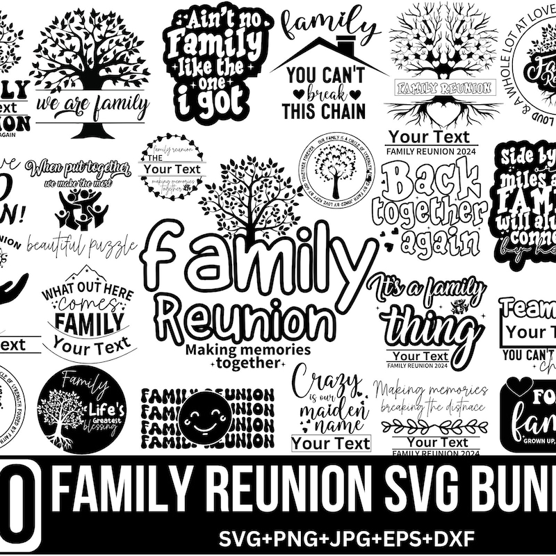 Family Reunion Svg - Etsy