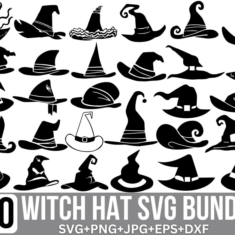 Witch Hat Svg - Etsy