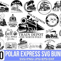 Polar Express SVG Bundle: North Pole, Believe, Ticket Designs (digital ...