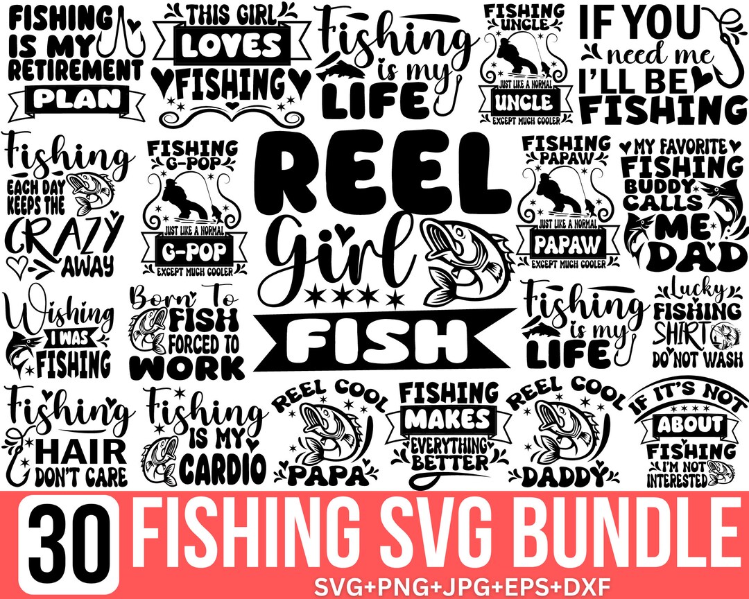 Fishing Svg Bundle, Fishing Quotes Svg, Fishing Lure Svg, Tropical Fish ...