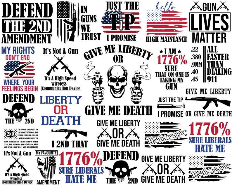 2nd Amendment SVG Bundle: American Flag, Tattered Flag File, We the ...