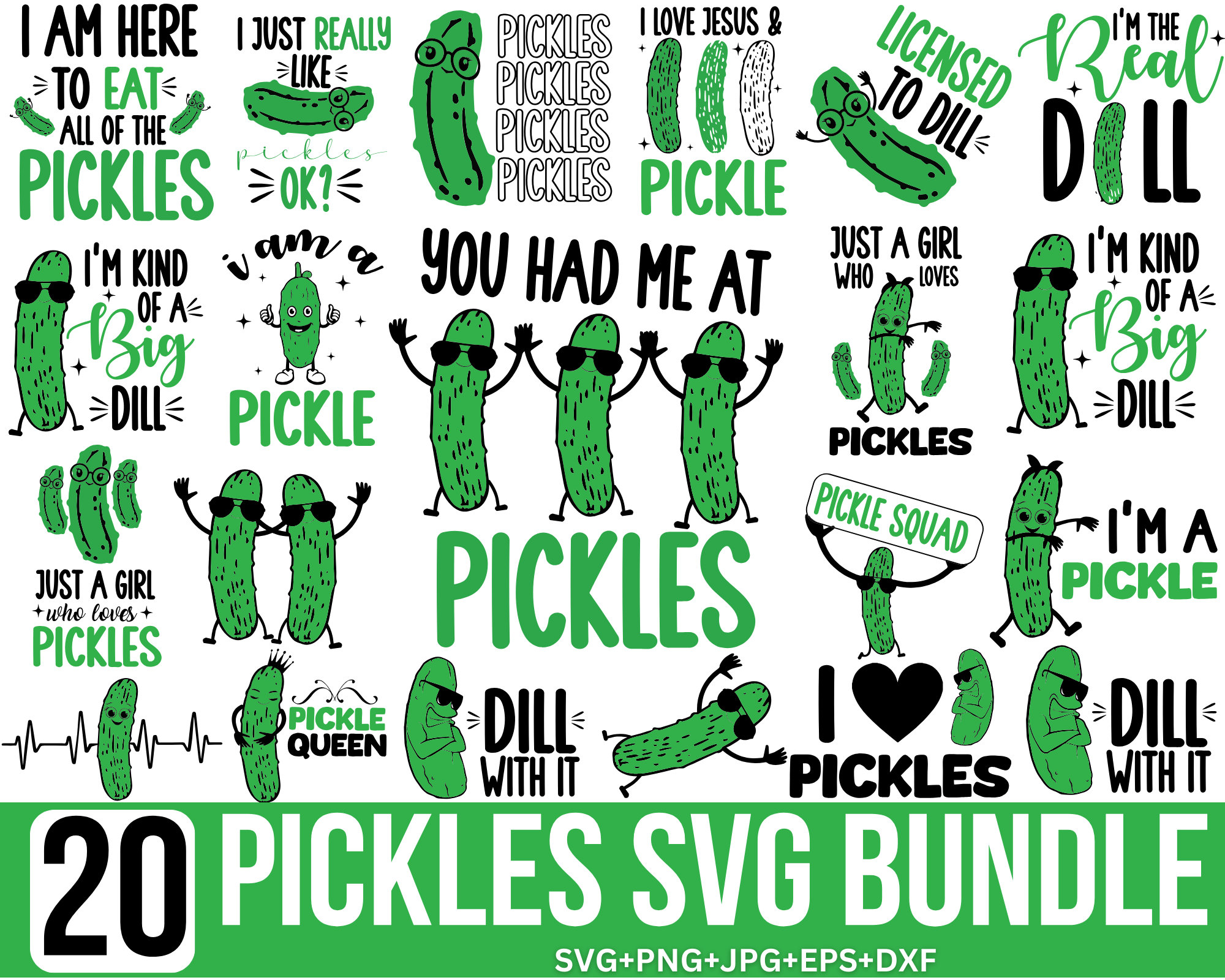 Pickles SVG Bundle: Funny Quotes Svg, Pickleball Court Svg, Pickles ...