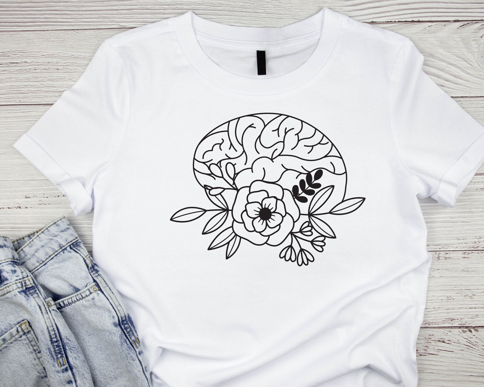 Brain Svg Bundle, Medical Svg, Floral Brain Svg, Flower Brain Svg ...