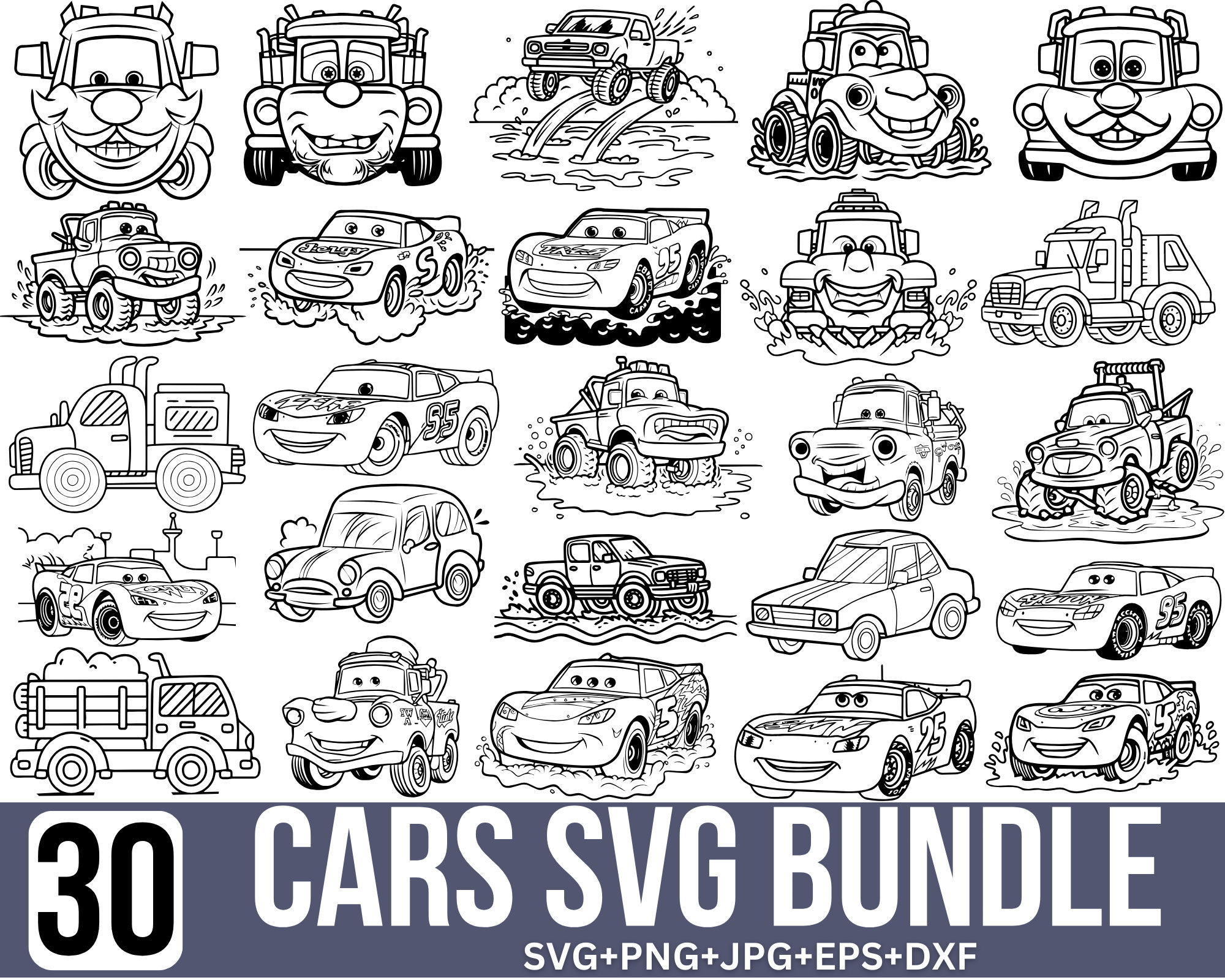 Sports Car Svg Bundle, Cars Svg, Modern Car Svg, Vehicles Cute Car ...
