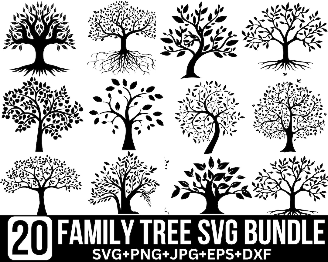 Family Tree Svg Bundle, Tree of Life Svg, Tree Monogram Svg, Tree Svg, Tree of Life Svg, Family ...