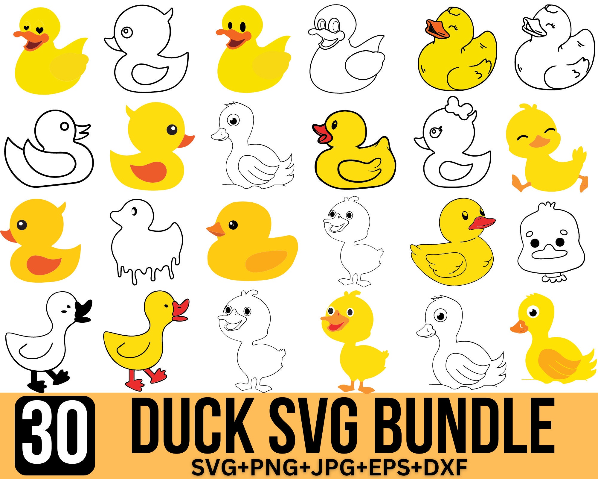 Duck Svg Bundle, Bath Duck Svg, Rubber Duck Svg, Cricut Svg, Duck ...