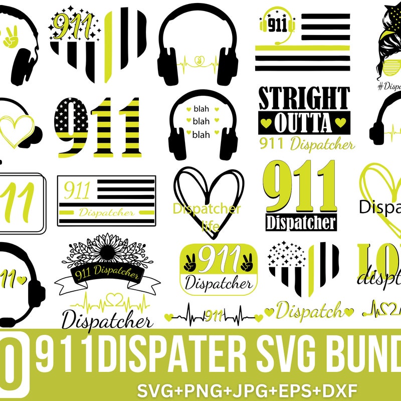 911 Dispatcher Svg - Etsy