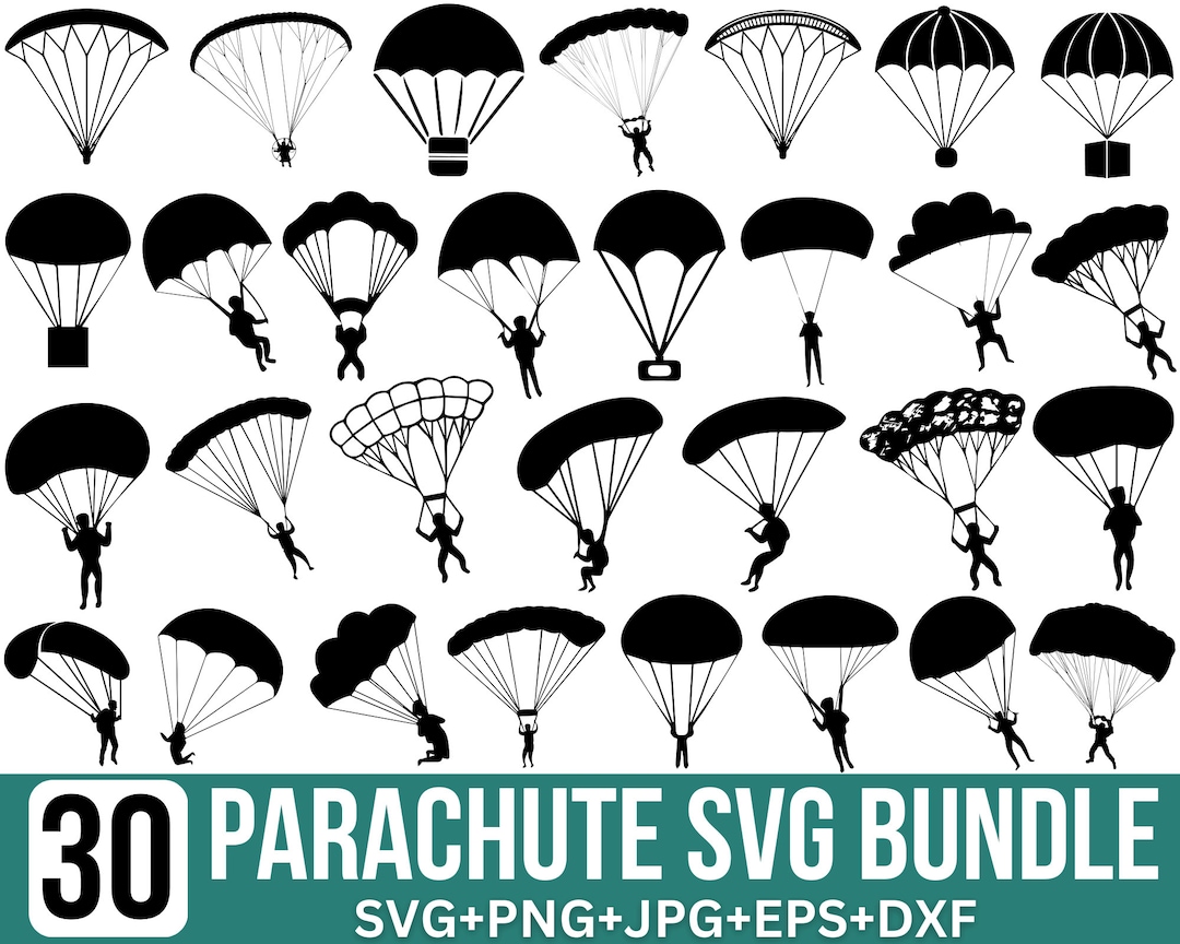 Parachute Svg Bundle, Paramotor Png, Paramotor Pilot Svg, Parachute ...