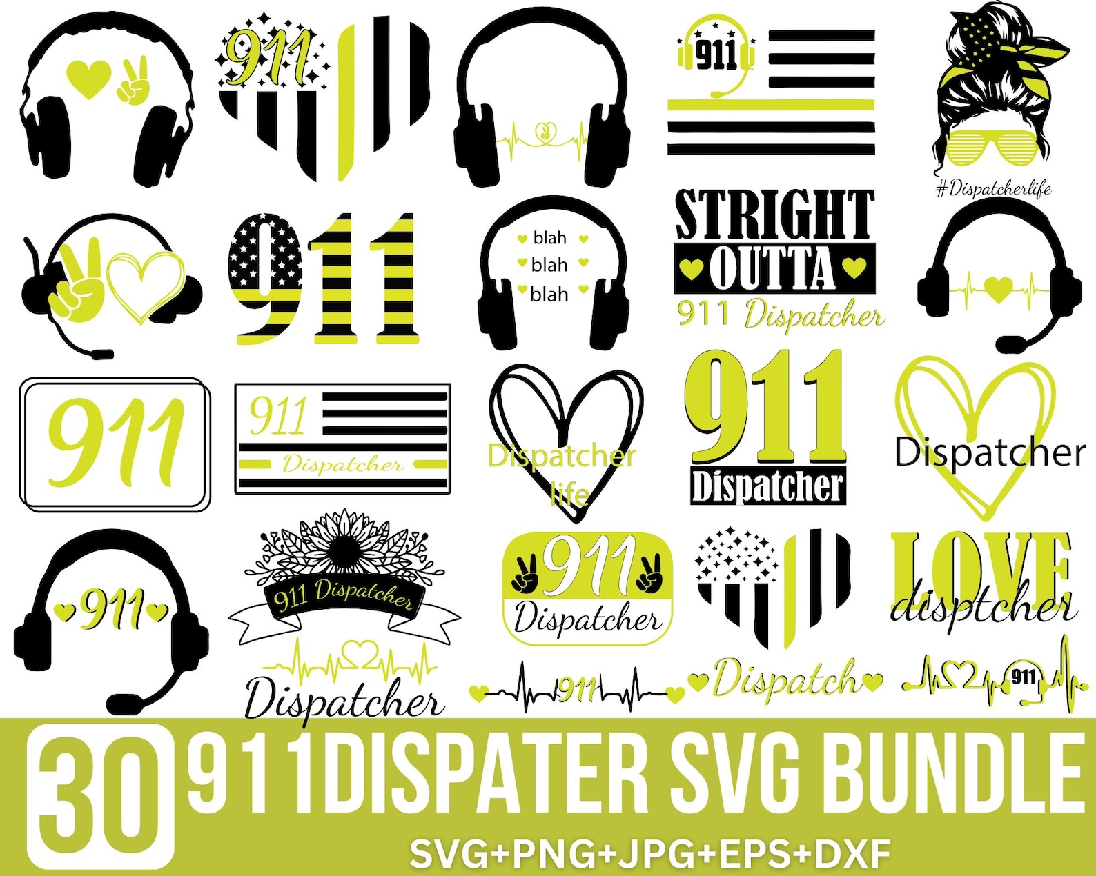 911 Dispatcher SVG Bundle: Distressed Flag Design, Dispatcher Svg ...