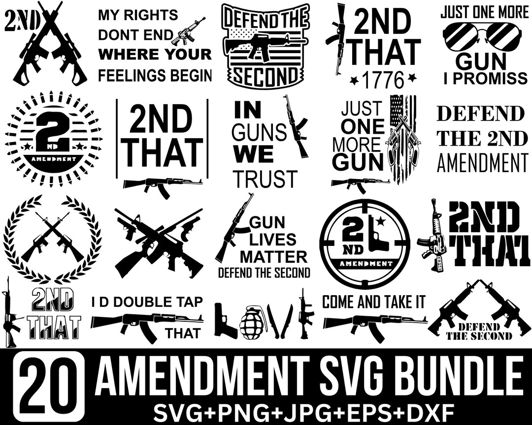 2nd Amendment Svg Bundle, Patriotic Svg, Gun Rights Svg, Military Svg ...