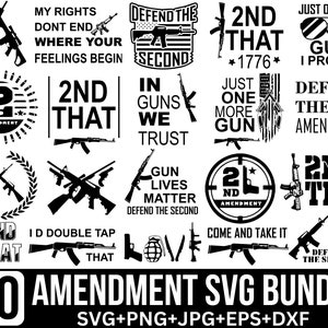 2nd Amendment Svg Bundle, Patriotic Svg, Gun Rights Svg, Military Svg, American Flag, Rights Svg ...