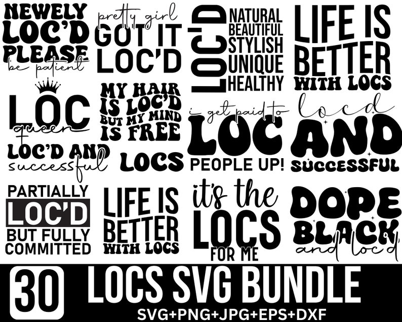 Locs Svg Bundle, Locs and Energy Svg, Black Girl Svg, Locs Svg, Loc ...