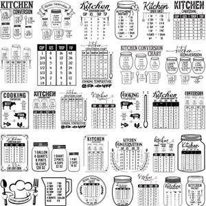 Kitchen Conversion Chart Svg Bundle, Kitchen Sign Svg, Cooking Svg ...