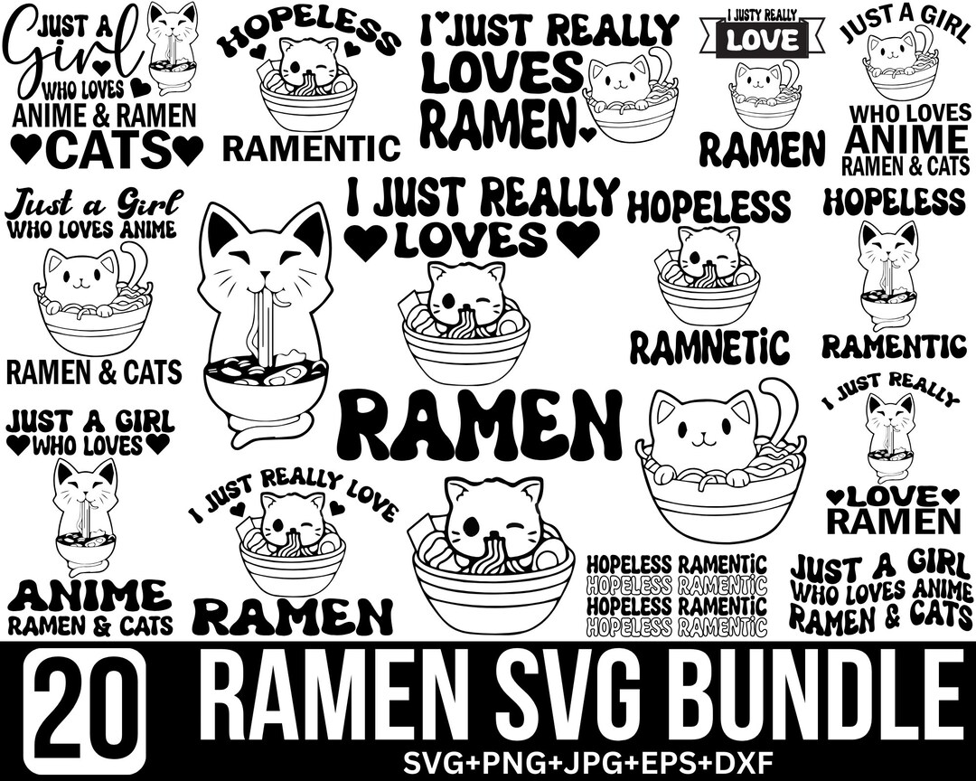 Ramen Svg Bundle, Ramen Png, Japanese Noodles Svg, Japanese Food Svg ...