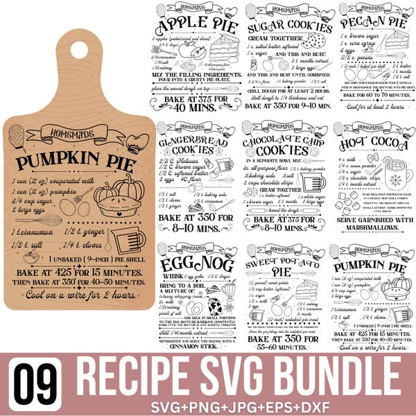 Recipe Svg - Etsy