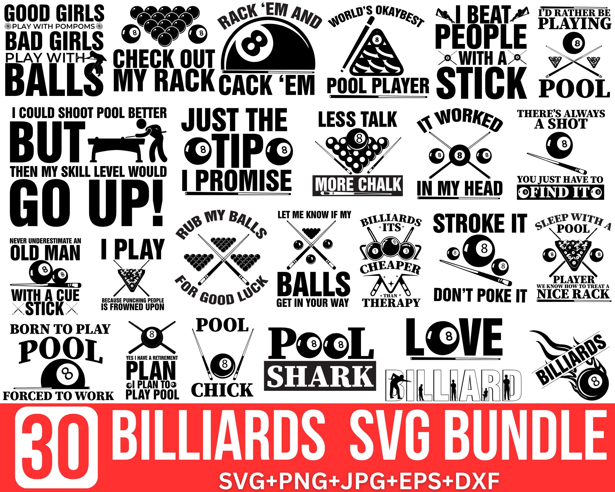 Billiards Svg Bundle Billiards Logo Svg Billiard PNG - Etsy UK