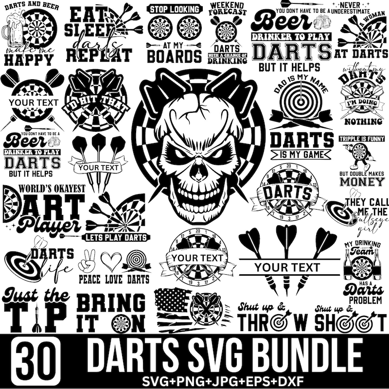 Dart card template - Etsy.de