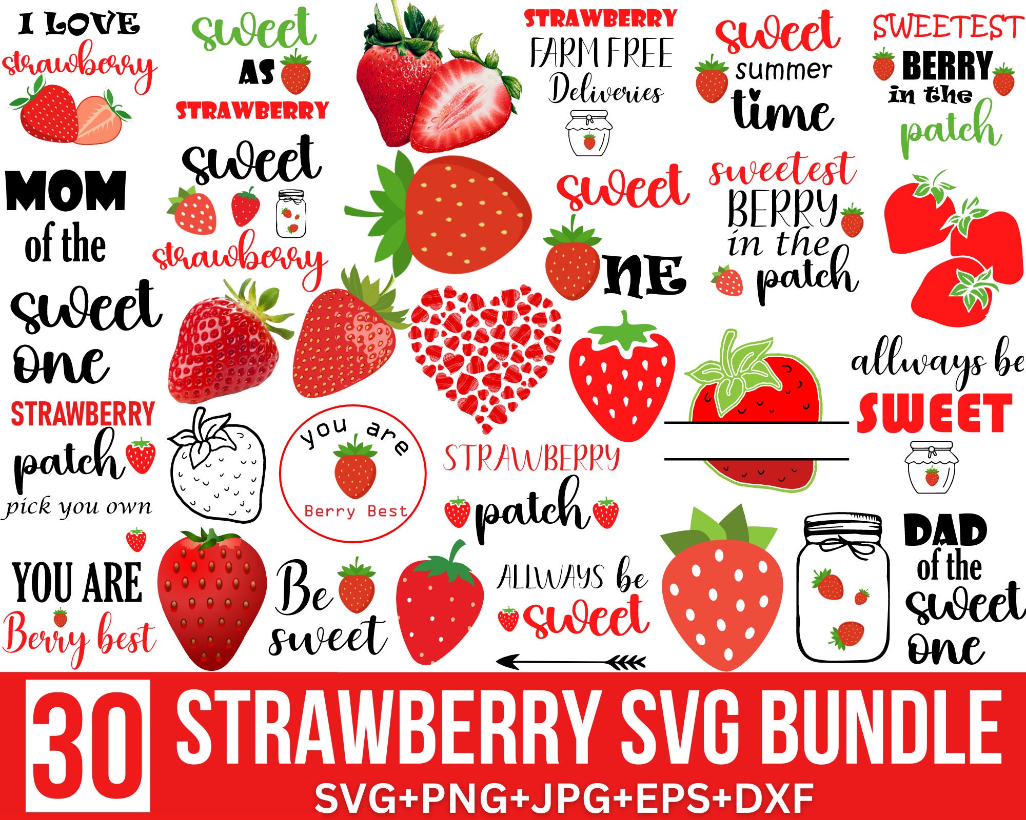 Strawberry Svg Bundle Strawberry Svg Berry Svg Strawberry - Etsy UK