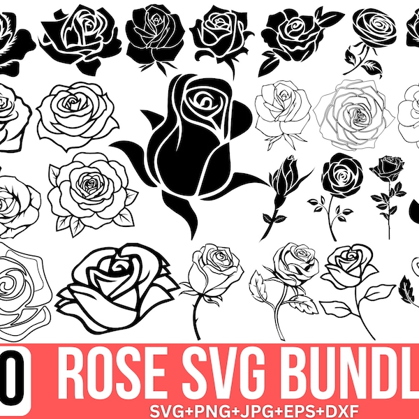 Rose Svg - Etsy