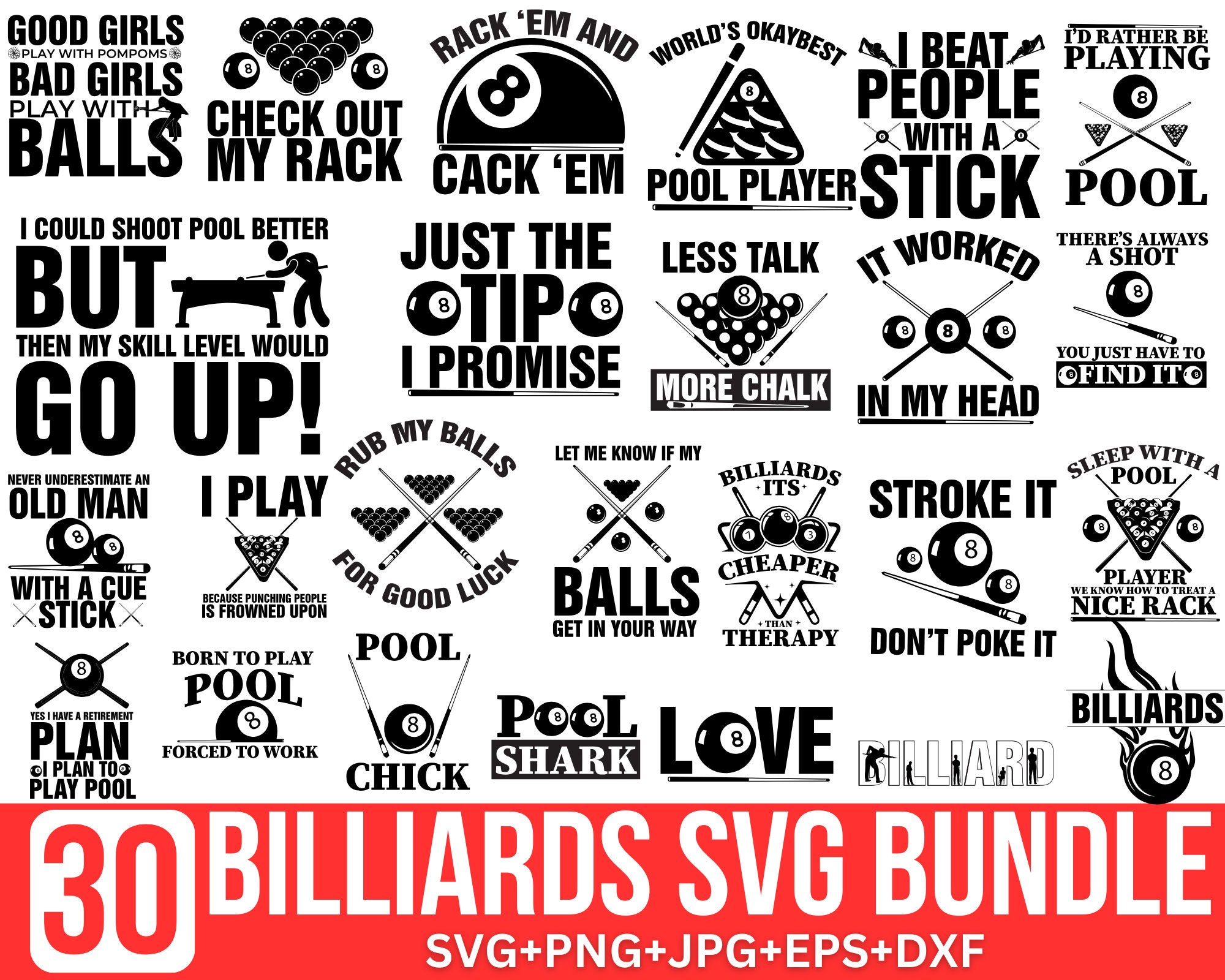 Billiards Svg Bundle Billiards Logo Svg Billiard PNG - Etsy UK