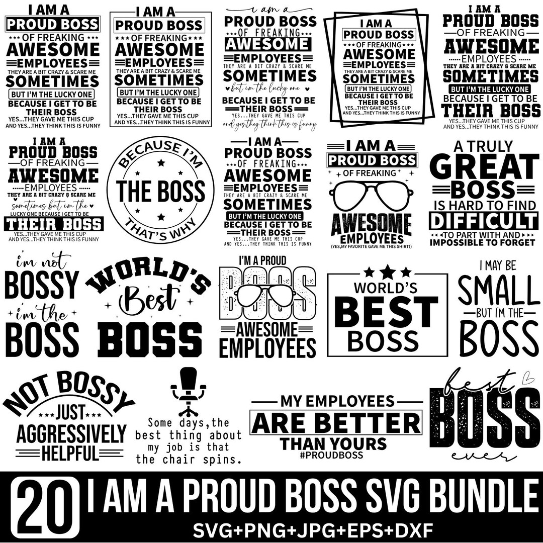 I Am A Proud Boss Svg Bundle, Proud Boss Svg, Gift for Boss Svg, Boss ...
