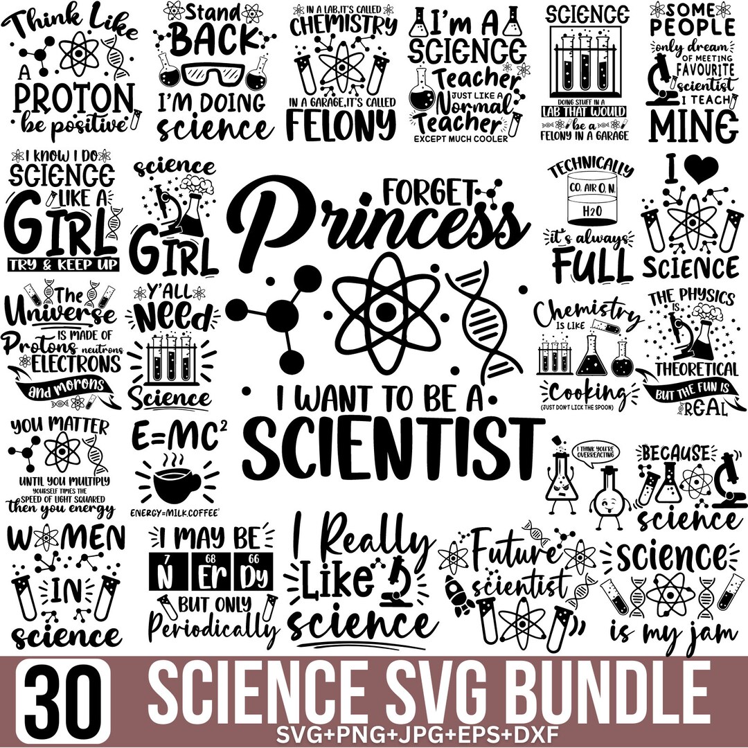 Science Svg Bundle, Science Quotes Svg, Scientist Svg, Technician Svg ...