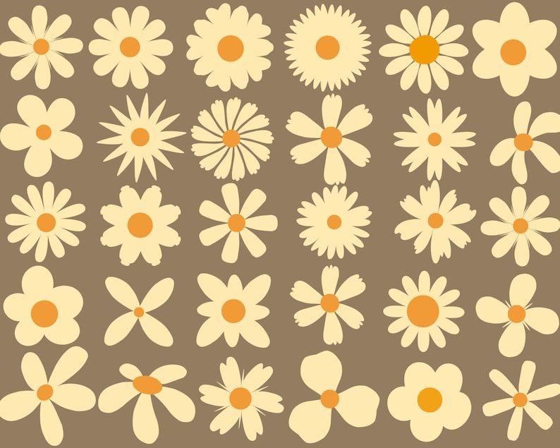 Daisy SVG Bundle Daisy Flower Svg Floral SVG Vector Cut - Etsy